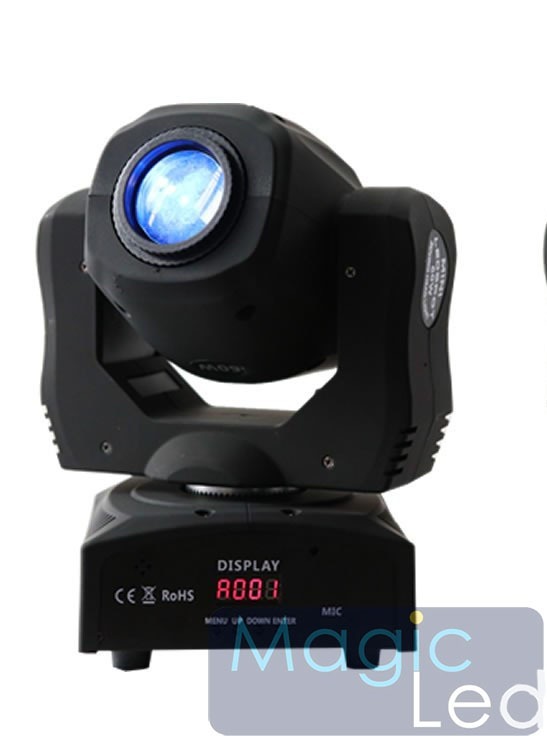 09iluminação - Mini Spot Led Moving Head 60w 8 Desenhos+cores