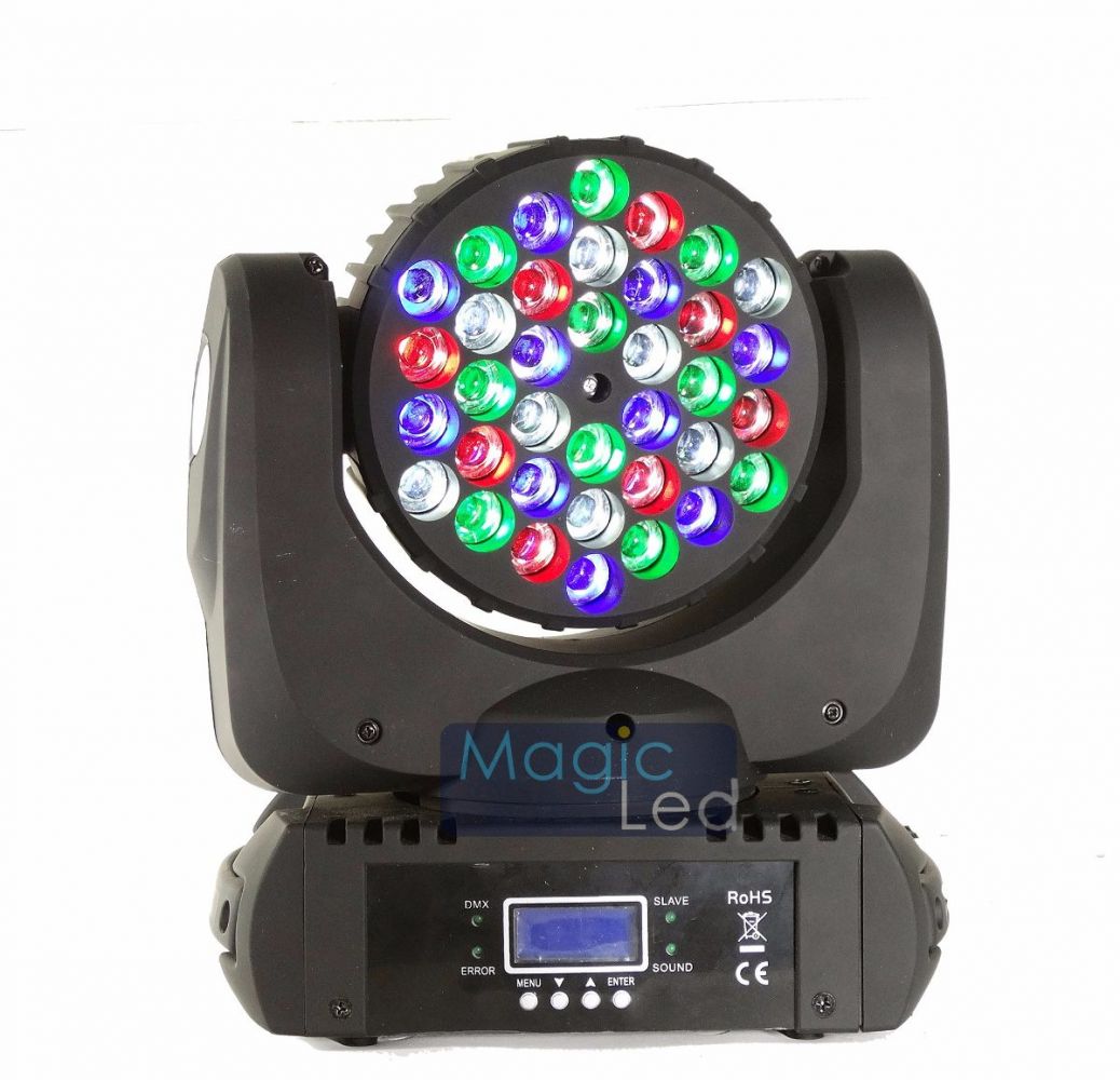 09iluminação - Moving Beam Led Rgbw 36 Leds De 5w Super Forte