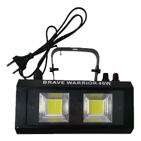 09iluminação - Strobo Rítmico 2 Leds Branco 40w Dj Iluminação Festa