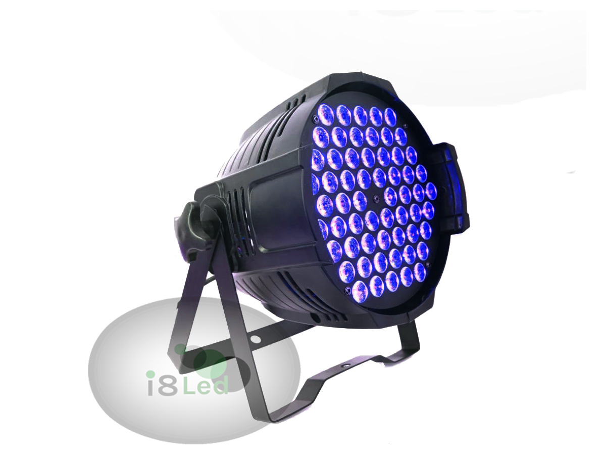09iluminação - Refletor Led Par 64 Rgbwa 60 Leds De 3w, Dmx, Strobo