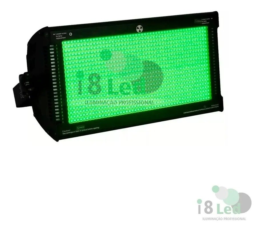 09iluminação - Super Strobo Atomic 3000 Led Rgb 1000w Blinder Dmx Dj